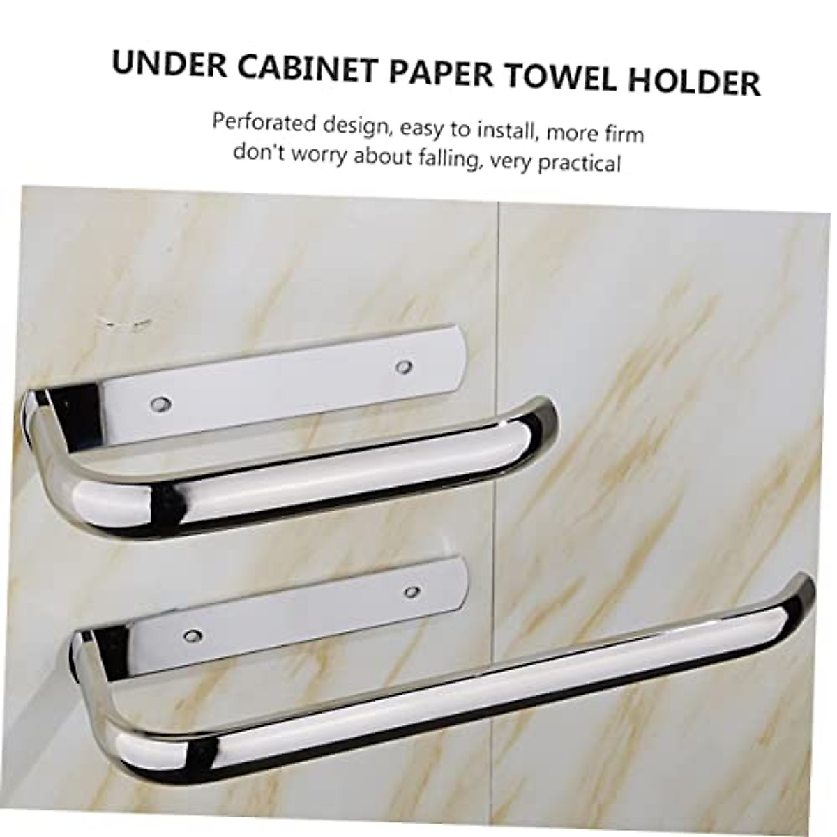 Angoily Tissue Hanger Wall Mounted Clothing Rack Heavy Duty Coat Hangers Wall Mounted Towel Holder Roll Kitchen Towel Ring Household Towel Shelf Kitchen Towel Racks Cabinet Paper Rack