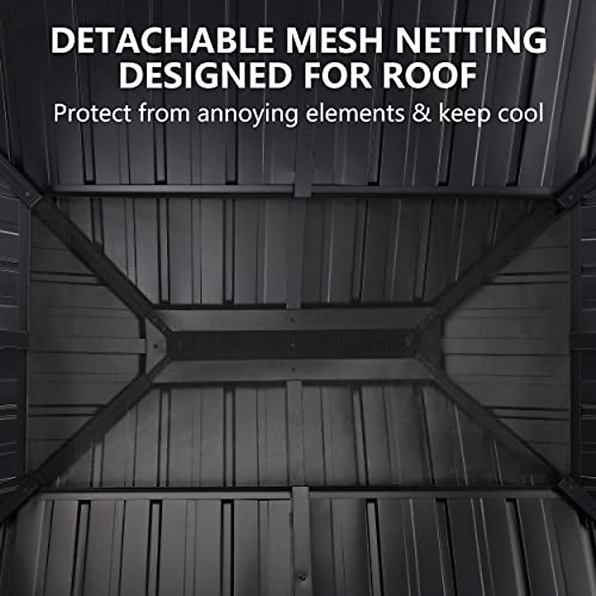 VEIKOU 12' X 14' Hardtop Gazebo, Patio Gazebo w/Double Roof & Aluminum Frame, Heavy Duty Gazebos and Pergolas w/Netting and Curtains for Garden, Deck, Backyard