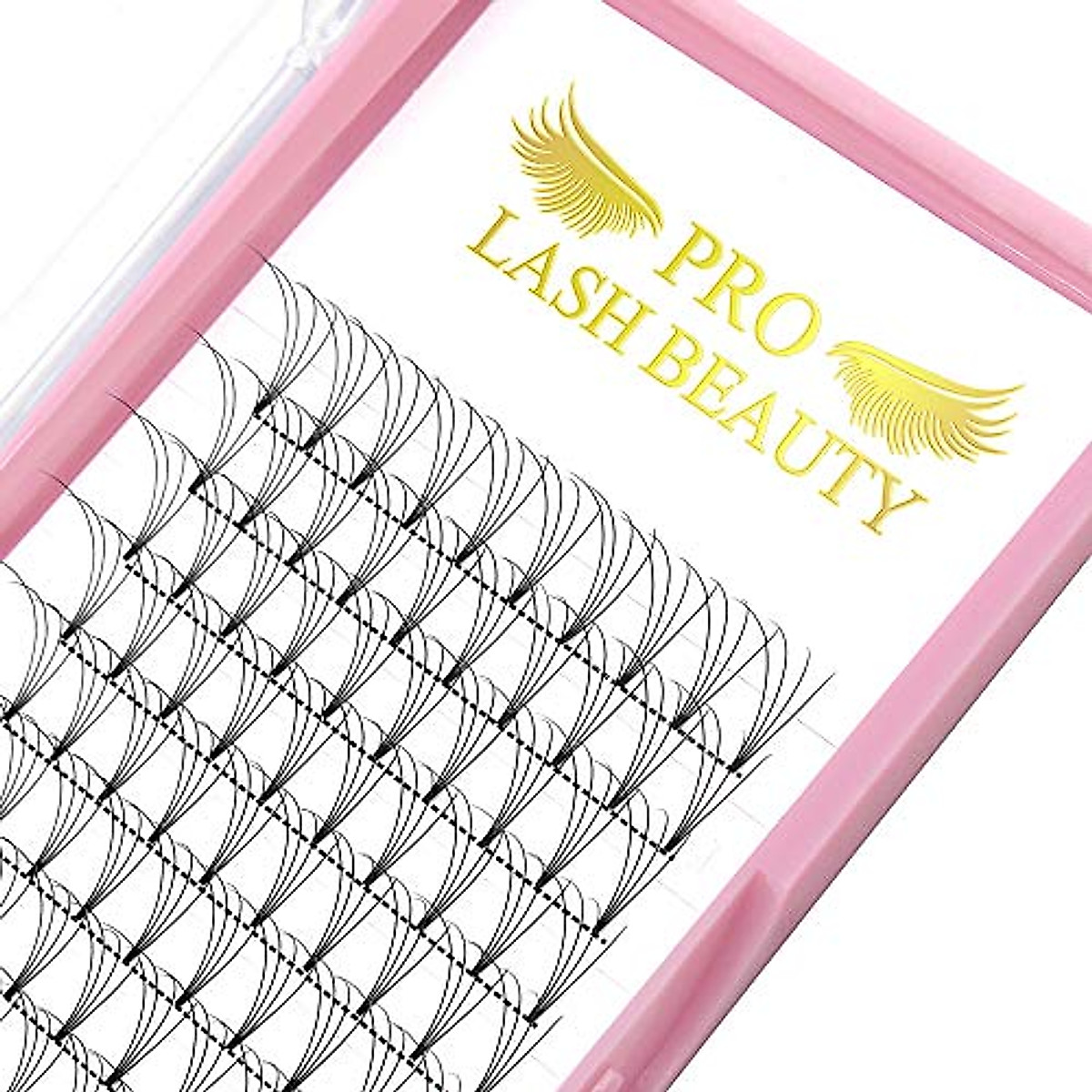 Premade Fans Eyelash Extensions 4D 6D 8D Short Stem Premade Volume Eyelash Extensions .07 .10 C D Curl Pre made Lash Fans 9 to 20 mm Volume Lash Extensions (4D-D-0.10,13mm)