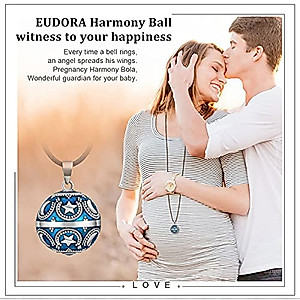EUDORA Harmony Bola Moon Star Music Chime Ball Pendant Angel Caller Necklace for Pregnant Woman
