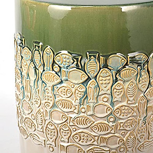 JENKEM Modern and Simple Ceramic Stools, Antique Ceramic Drum Stools with Furnishings, and Rich Stools Every Year. (Size : A)