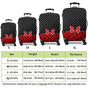 dicilly Luggage Covers for Suitcase Washable Suitcase Cover Red Bow Baggage Covers Fit 29-32 Inch Luggage (Go Travel)