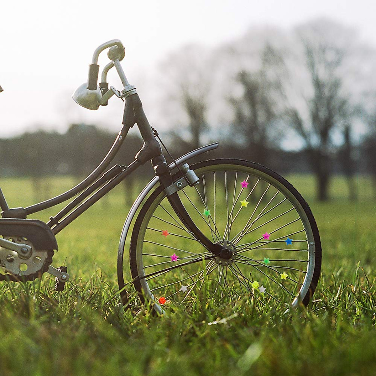 YuCool Bike Wheel spokes-180Pcs Colorful Star Bicycle Spokes,Bike Decorations Wheel Spokes Bead,Bike Accessoriess for Kids