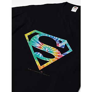 WARNER BROS Men's Superman Tye Dye, Black, Medium