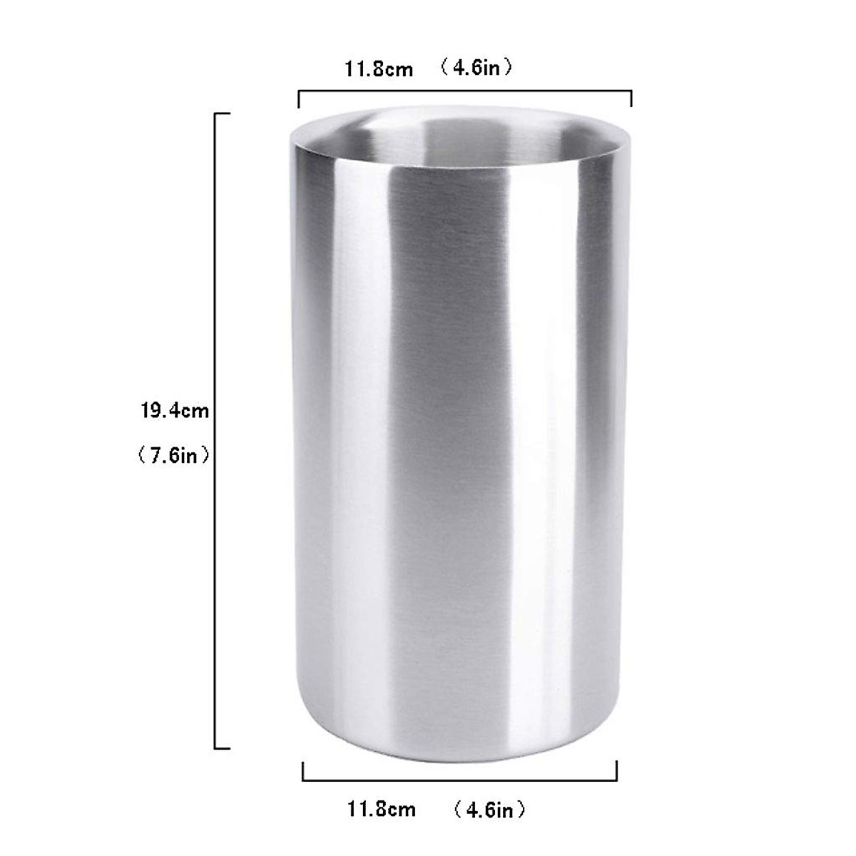 Ice Bucket Thickened Stainless Steel Ice Bucket Portable Ice Bucket Hotel Bucket Champagne Bucket Drink Bucket Party Activities and Camping Tableware Drinks Cooler/Beer Bucket