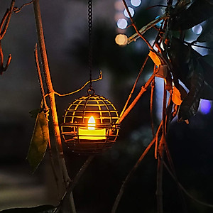 ZHONGXIN Solar Lantern Tea Lights Candles, Flameless Rechargeable Amber Flickering LED Candle Lights, Waterproof Great for Garden, Yard, Pathway, Balcony, Wedding, Part, Holidays, Home Decor-8Pack