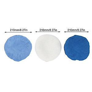 9 Pcs 6 Inches Buffer Bonnets Waxers Bonnet Set,Car Orbital Buffer Polisher Pad Bonnet Microfiber Polishing Buffing Bonnet Set for Cars Motorcycles