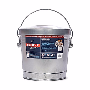 Behrens 6 Gallon Rust-Proof Steel Locking Lid Trash Can(6 gal) Made in USA