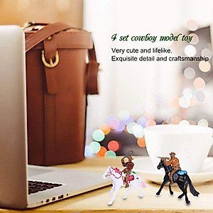 NUOBESTY Farm World Horse Toys Kids House Games for Kids Ages 3-8, 4pcs (Random Color)