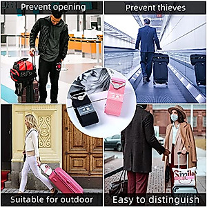 Bylion 2-in-1 Travel Belt for Luggage, Luggage Straps for Add a Bag Adjustable Suitcase Straps with Alloy Buckle Elastic Bungees Belt Hands-Free for Airport, Personalized Travel Accessories (Black)