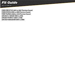Scosche FDK11B Compatible with Select 2003-08 Ford Premium Sound or Audiophile; Power/Speaker and RCA to Sub Amp input Wire Harness / Connectors