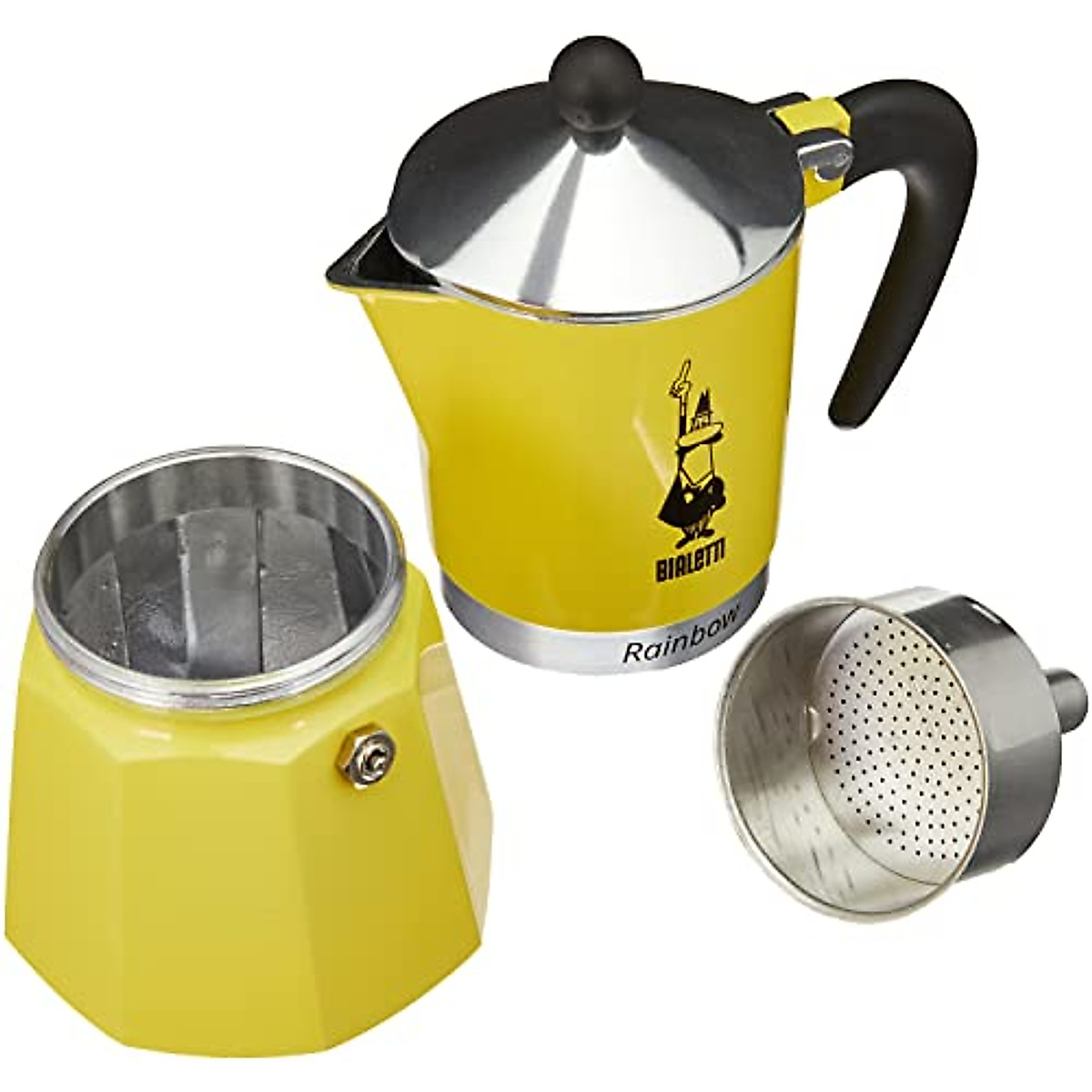 Bialetti 4983 Rainbow Espresso Maker, Yellow