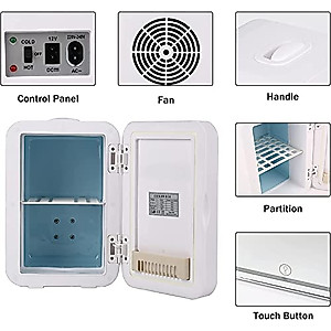 YUNYN Compact Refrigerator, Mini Fridge with Freezer for Bedroom, Small Fridge for Office, Bedroom, Dorm, Bar