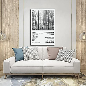 YANSHENG Music Poster Folklore By Swift Canvas Poster Unframe:12x18inch(30x45cm)