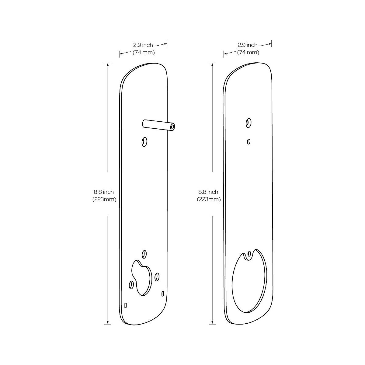 ULTRALOQ UUL-UL3-DCP-SN UL3 BT Deadbolt Cover Plate, Accessory, Satin Nickel