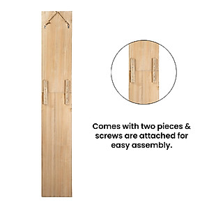 Glitzhome Welcome Sign with 4 Interchangeable Floral Wreaths for Front Door Porch, Farmhouse Wooden Hanging Wall Sign for Seasons Spring Fall Harvest Thanksgiving Christmas, 60”H, White