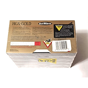 Maxell HGX-Gold - T-120 - 6 Hour - Premium High Grade - Blank VHS Tape - 5 Pack
