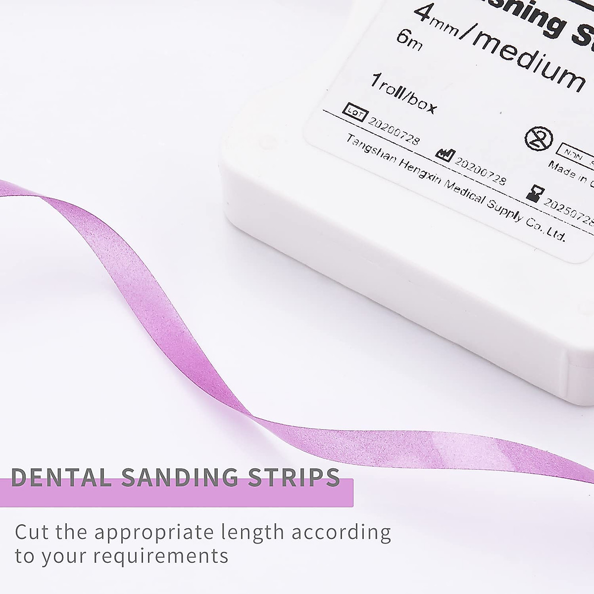faruijie Dental Polishing Strip - Dental File for Teeth Deep Teeth Cleaning Tool Teeth Abrasive Finishing Strip Sanding Grinding Dental Sandpaper 4mm x 6M