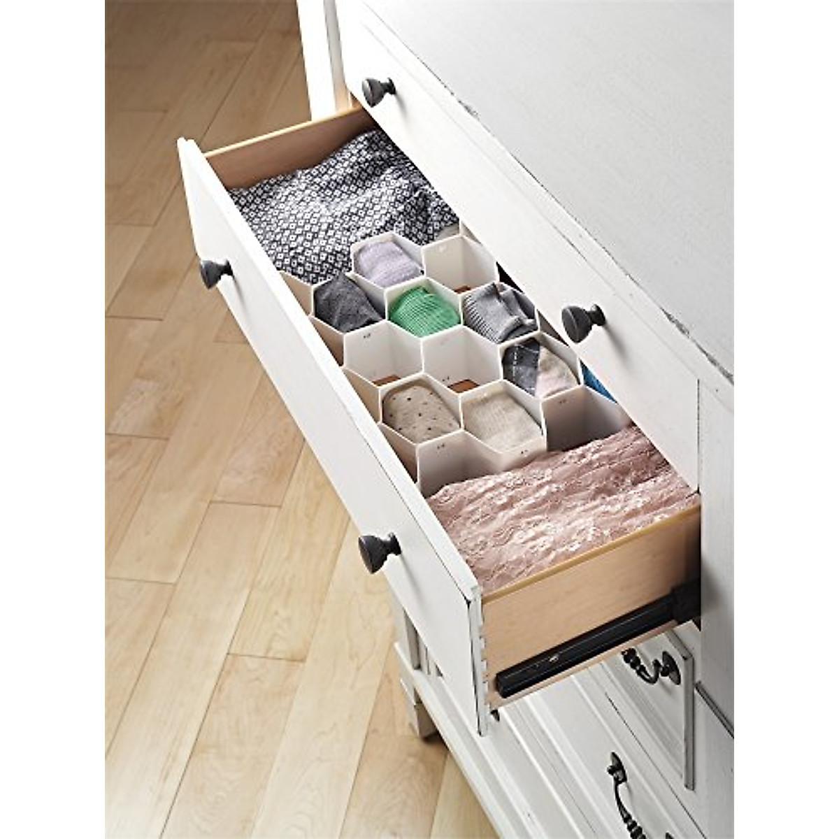 Whitmor 6025-3928 Honeycomb Drawer Organizer, White