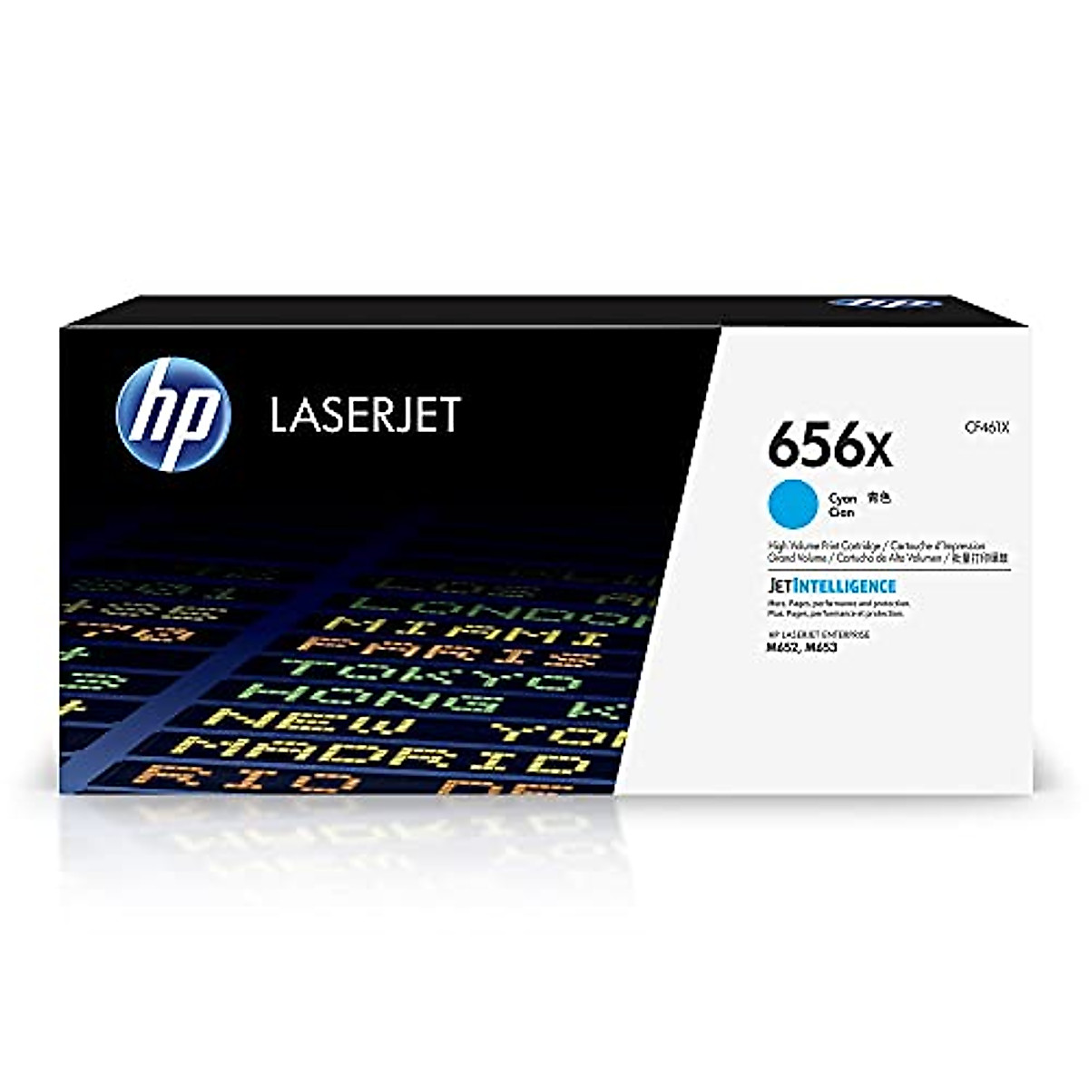 HP 656X Cyan High-yield Toner Cartridge | Works with HP Color LaserJet Enterprise M652, M653 Series | CF461X