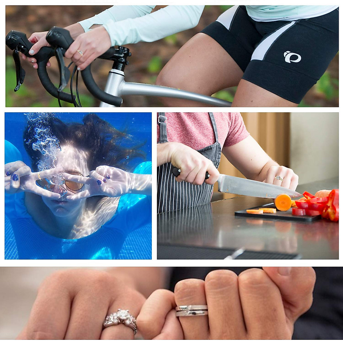 Chrome Cherry Ringo, Invisible Ring Size Adjuster for Loose Rings with 6 Sizes, Clear Ring Band Sizer Guard for Loose Jewelry, Multipack, 10 Count