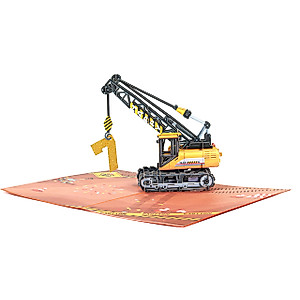 Liif crane 7th pop up card, birthday card for 7 years old