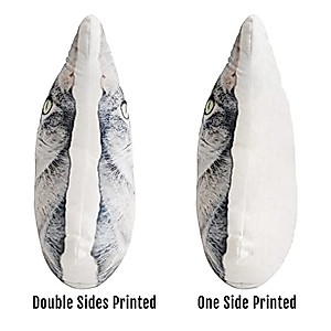 Wucidici Custom Pet Pillow,12" Personalized Photo Shaped Dog Cat Pet Pillow Gift(Double Side Printing)
