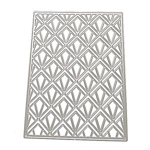 Ammsochy Christmas Border Background Cut Dies DIY Crafts for Paper Card Making Metal Scrapbooking Cutting Tools Album Arts Embossing Template 4.5X5.7IN (Décor Frame D)
