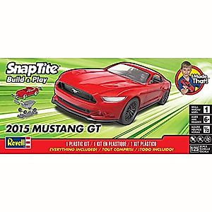 Revell SNAPTITE Build + Play 2015 Mustang GT Model Kit, Red