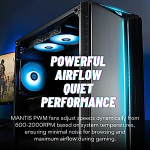 Empowered PC Mantis V2 Gamer Desktop - NVIDIA GeForce RTX 4070 TI, Intel 12-Core i7-12700KF Processor, WaterCooled, 32GB DDR4 RAM, 512GB NVMe SSD + 2TB HDD, WiFi, Windows 11 Home - RGB Gaming Computer