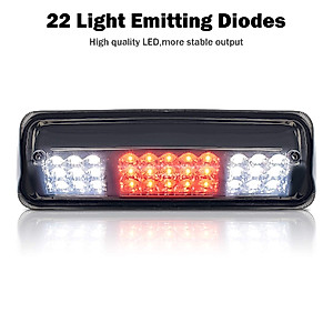 nifeida High Mount 3rd Brake Light for 2004-2008 Ford F150, 2007-2010 Ford Explorer, 2006-2008 Lincoln Mark LT 22LEDs Waterproof Wedge Center Tail Light Heavy Duty Third Stop Light Cargo Lamp