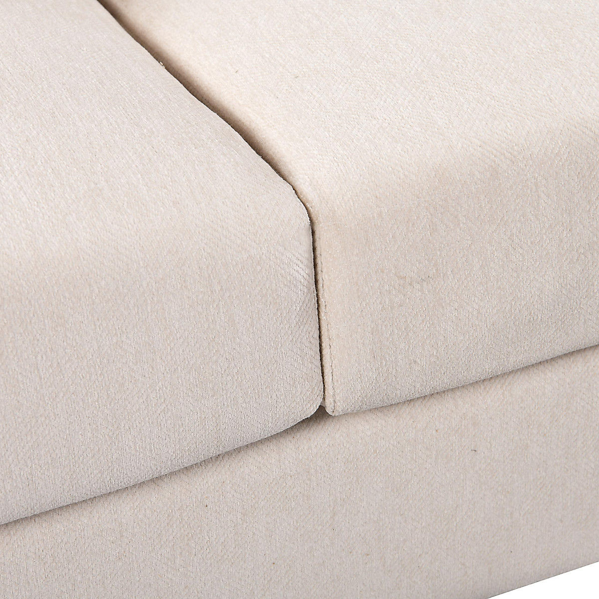 U Shaped Couch Sectional Sofa with Storage Oversized Sectional Couch with Double Chaise Lounge Modern 6 Seat Cloud Couch with 4 Lumbar Support Pillows for Living Room, Beige