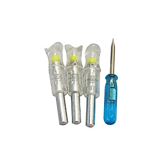 JIEXI HWYP Automatically Bow String Activated Lighted Crossbow Arrow Nocks Pack of 6(Yellow)