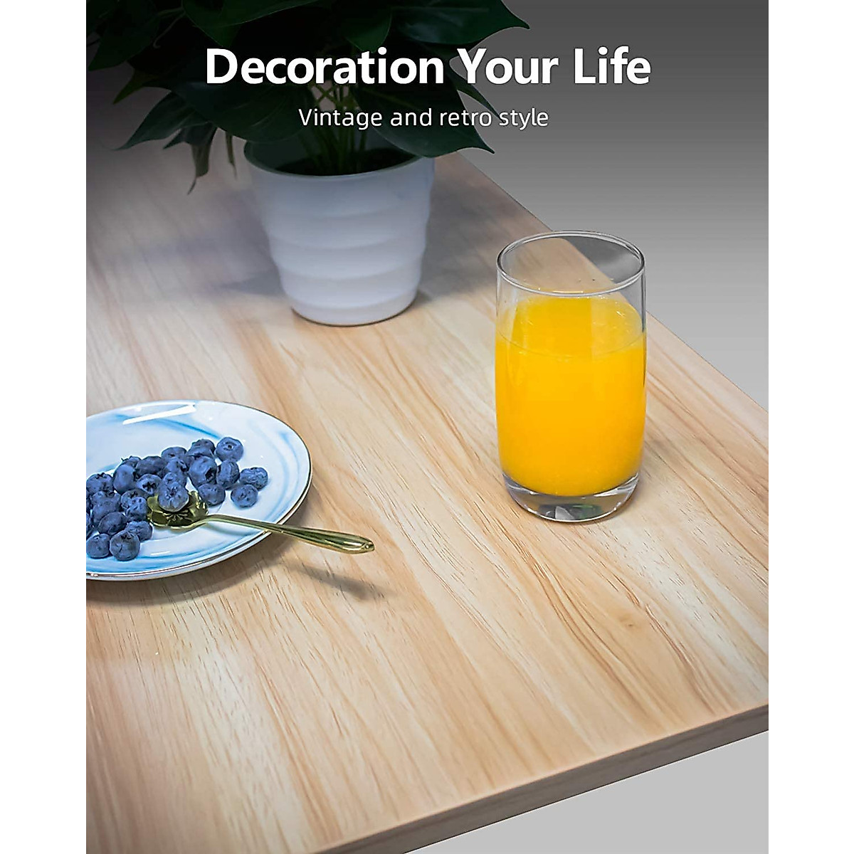 MIERES 5 Pcs Kitchen Dining Table set for 4, Wood Elegant Pub Table Set for Kitchen/Living Occasions/Dining Room/Bar, Beige&White/Height 34.7