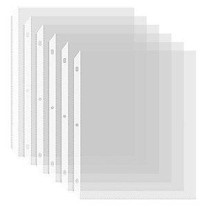 Sooez Sheet Protectors, 8.5 x 11 Inches Clear Page Protectors for 3 Ring Binder Medium Weight Plastic Sleeves for Binders, Top Loading Paper Protector Acid Free Letter Size, 50 Pack