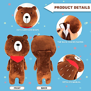 Seat Belt Pillow for Kids，Teddy The Bear Seat Belt Cover Vehicle Protect Shoulder Pads Seat Strap Pillows Kids Seat Belt Cushion for Kids of All Ages All Cars Seat Belts