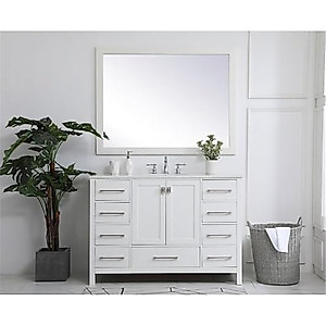 Elegant Kitchen and Bath 48 inch Single Bathroom Vanity Cabinet - White