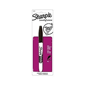 Sharpie Rub-a-Dub Permanent Marker, Fine Point, Black Ink, 1-Count