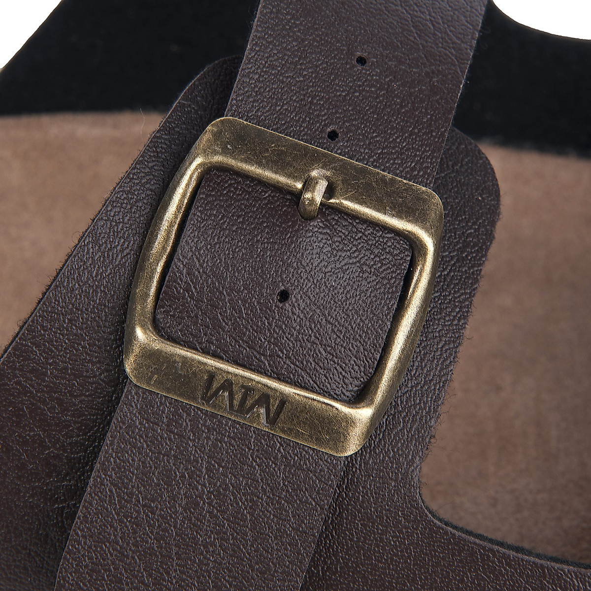 WTW Men's Cork Footbed Sandals Slip on Beach Slide Slipper Shoes with Adjustable Metal Buckle Strap for Men Causal Style