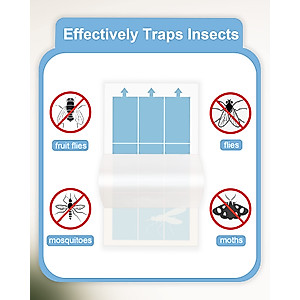 24 Pack Refills Glue Cards for Dynatrap DT3009 DT3019 DT3039 and Gardner Flyweb Classic Indoor Insect Mosquito Trap Refills Sticky Cards Replacement Glue Cards