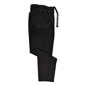 Natural Uniforms Classic Chef Cargo Pants (Black 3-Pack, Large)