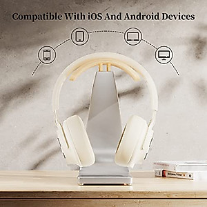 FINGERTIME Bluetooth Headphones Over-Ear, 60H Playtime and with Low Latency Wireless Headphones with Microphone, HiFi Stereo Foldable Lightweight Headset, Deep Bass for Home Office (Beige)