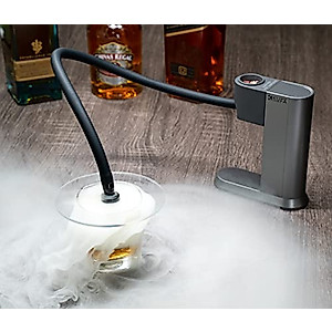 Food & Cocktail Smoking Gun Smoker Premium Kit, with Butane Lighter (Gas Not Included) Cocktail Smoke Infuser Cold Smoke Generator for Drinks Whiskey | Smokey Meat Indoor Flavor Blaster Wood Burning Small Kitchen Accessories | Party Supplies & Gift for Ma