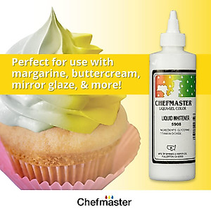 Chefmaster Liquid Whitener Food Color, 16-Ounce, White