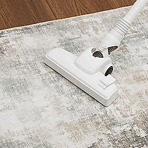 RUGSREAL Area Rug 8' x 10' Machine Washable Modern Abstract Rug Indoor Contemporary Floor Cover Carpet Rug Velvet Mat Foldable Accent Rug for Living Room Bedroom Dining Room, Taupe/Grey