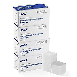 800 Gauze Pads 4x4,JMU Non Woven Sponges 4-Ply Non-Sterile Guaze All Purpose Gauze Sponges