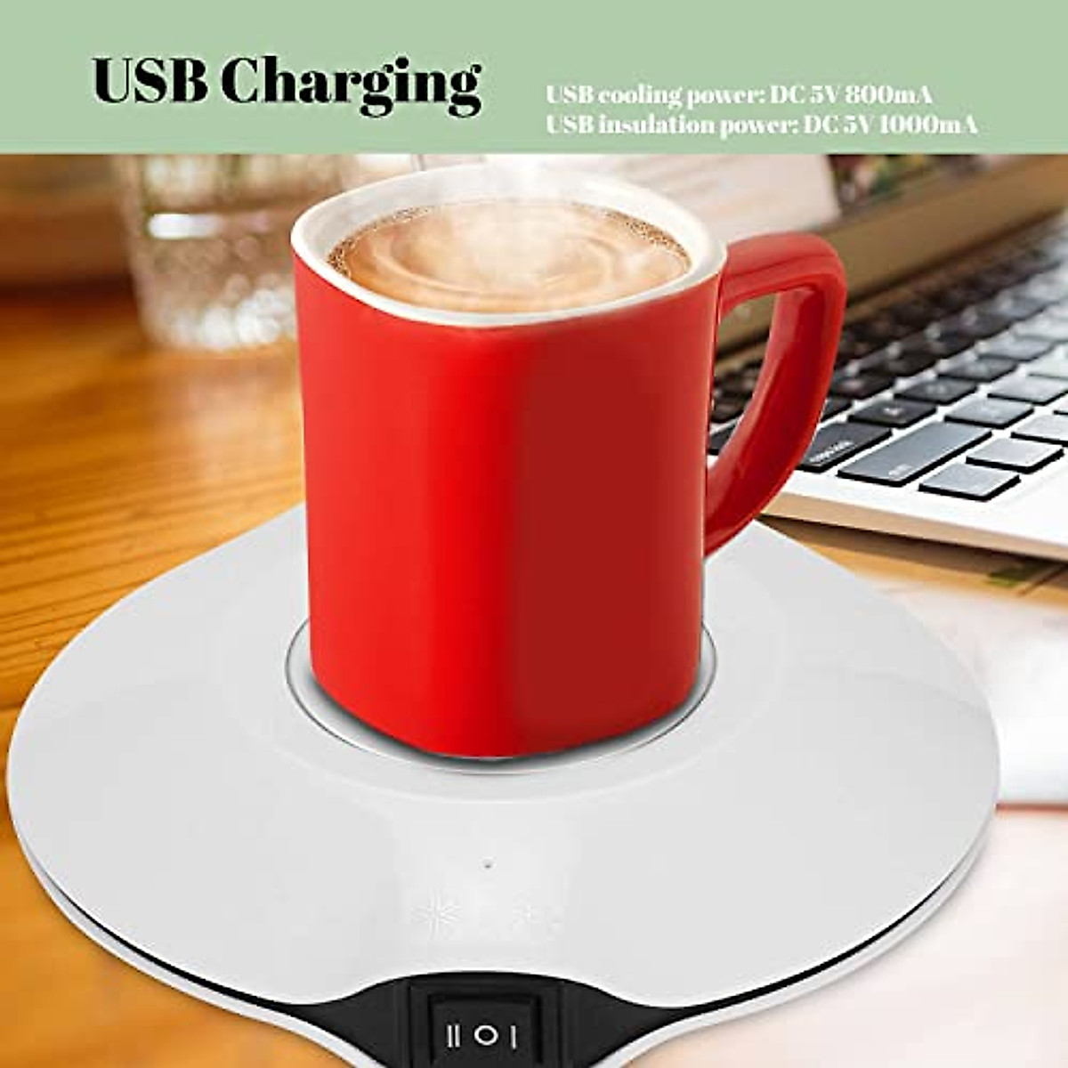 USB Cup Heater Cooler Plate Cup Warmer and Colder Beverage Mug Mat Office Tea Coffee Heater Pad for Coffee Tea Cola Cans Drinks