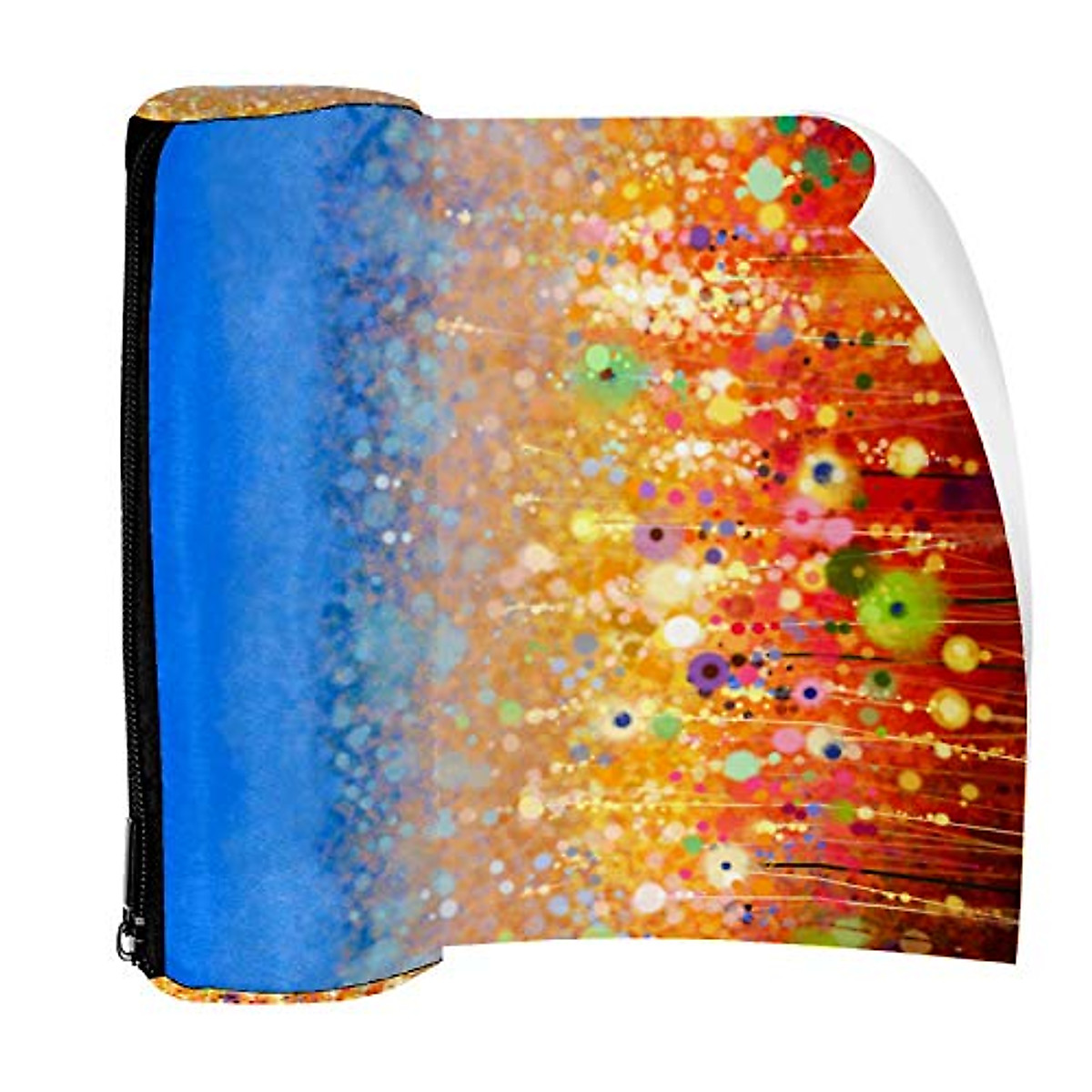 Abstract Flowers Field Watercolor Painting Pencil Bag Pen Case Stationary Case Pencil Pouch Desk Organizer Makeup Cosmetic Bag for School Office