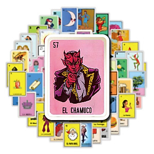 120Pcs Cards Loteria Stickers Pack, Funny Sport Vinyl Waterproof Sticker Decals for Water Bottle,Laptop,Phone,Skateboard,Scrapbooking,Bumper for Kids Teens Adults Fans for Party Supply…