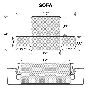 Furhaven Sofa Slipcover Water-Resistant Reversible Two-Tone Furniture Protector Cover - Espresso/Clay, Sofa
